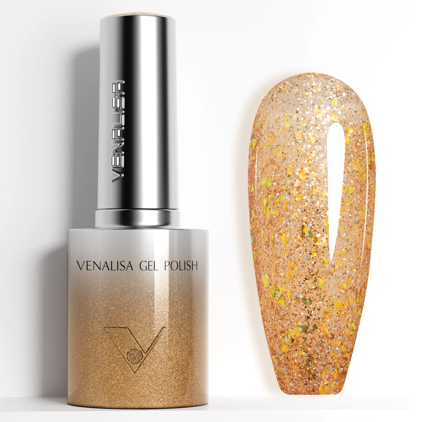 Venalisa UV/LED Gél Lakk 10 ml No.5624 - Glitter Gel | Silver Nails ...